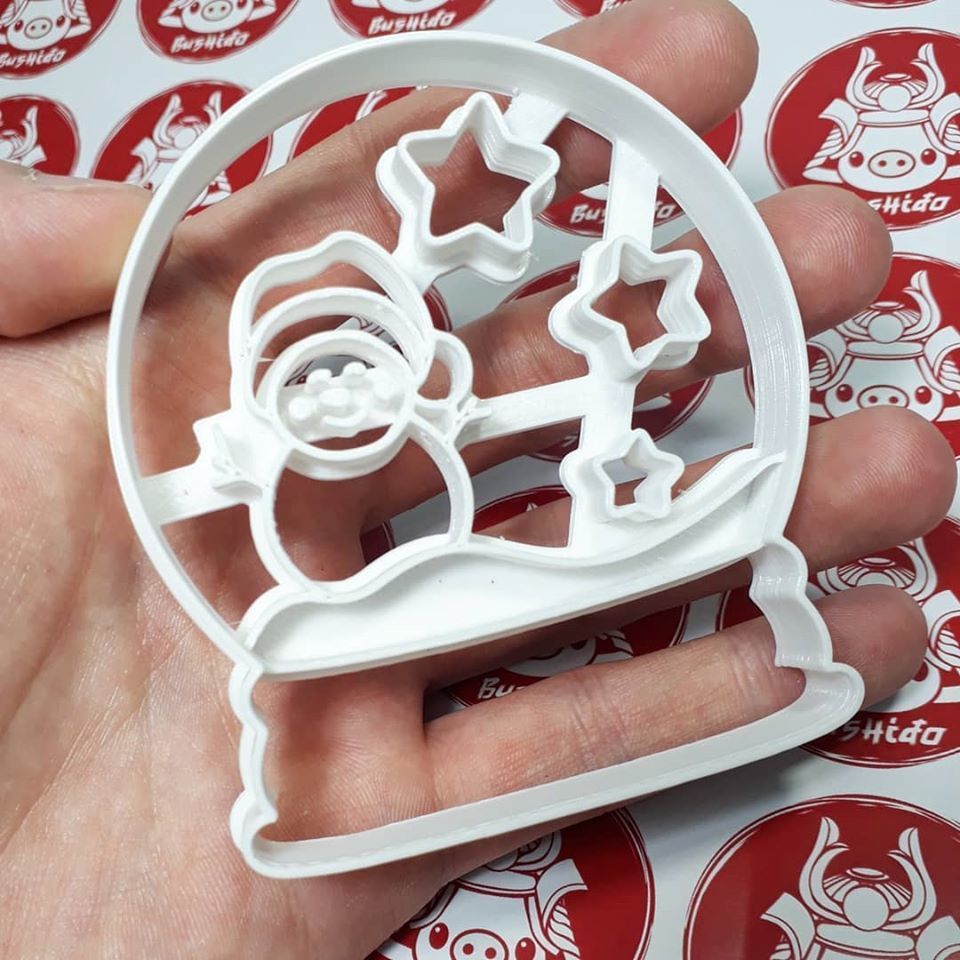 STL file Snowball Glass - Christmas - Snowman - Cookie Cutter・3D ...