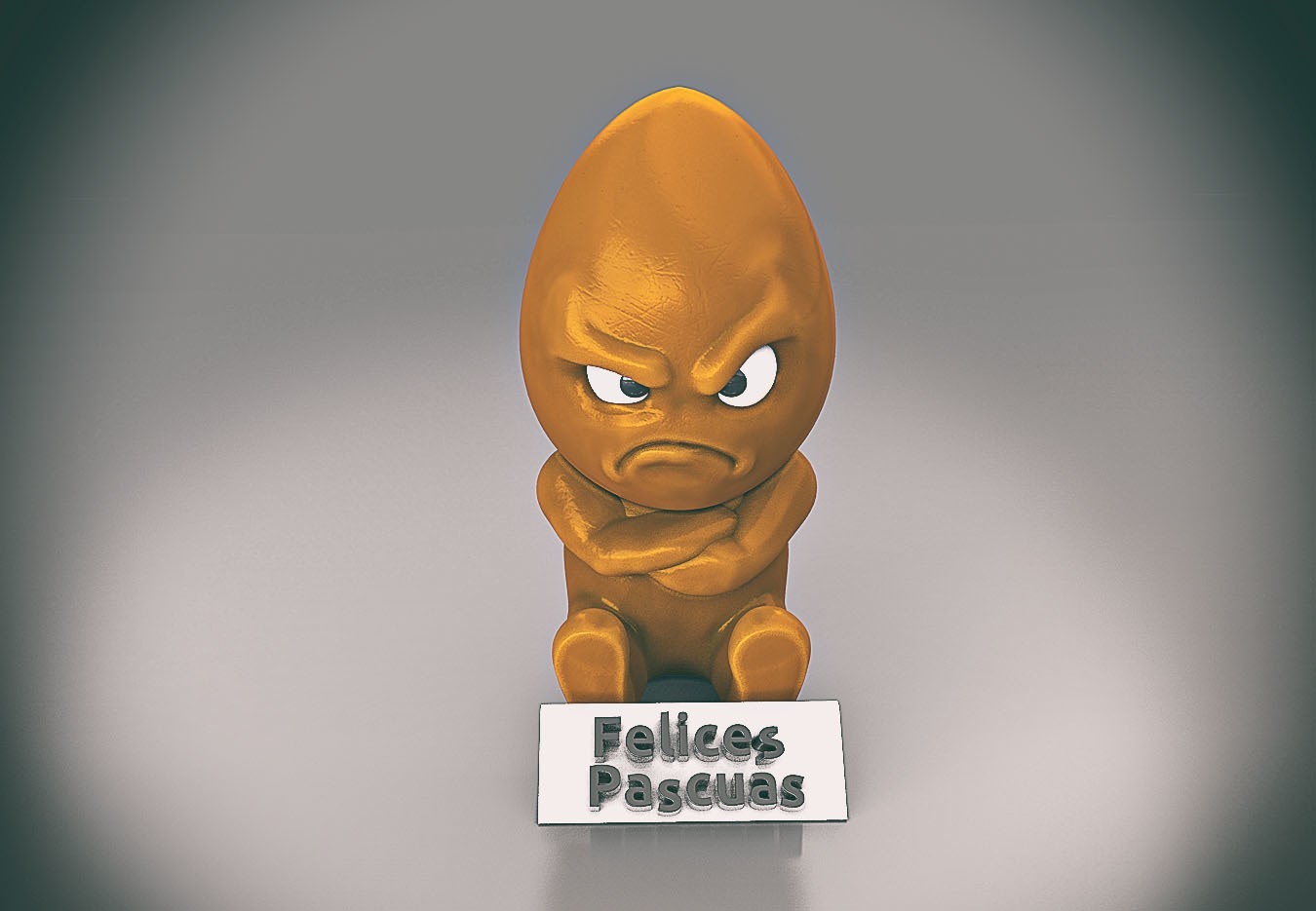 Free STL file grumpy Egg 🥚・3D printer model to download・Cults