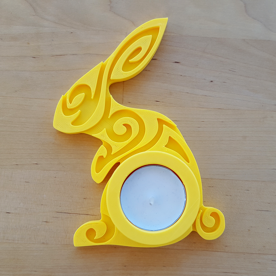 STL file RABBIT T-LIGHT・3D printing model to download・Cults