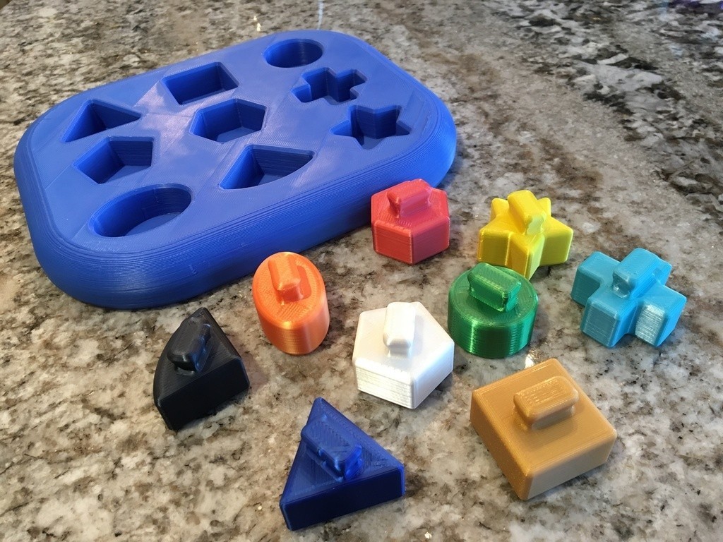 Free STL file Shape Tray Toy for Baby・Template to download and 3D print ...