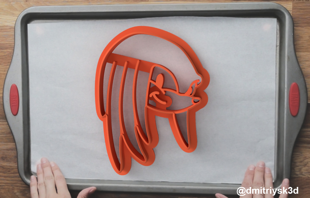 STL file Form for cookies and gingerbread Knuckles (sonic X) 🍳・3D ...