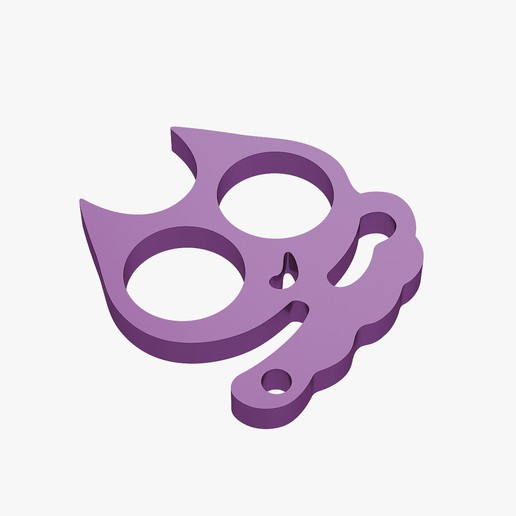 Download STL file Brass knuckles little kitty • 3D printer design ・ Cults