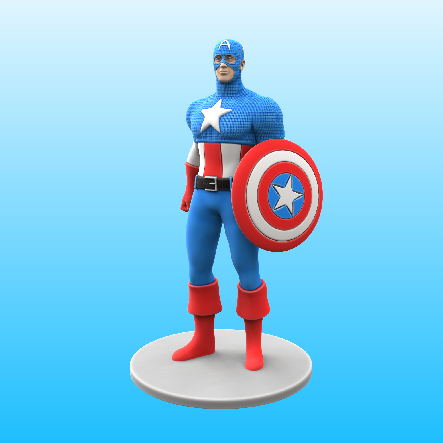 Archivo STL Captain America - RETRO・Modelo de impresora 3D para ...