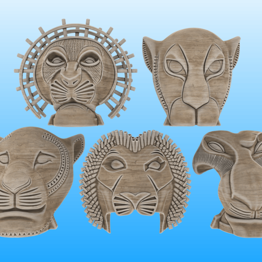Download 3D model Mufasa Mask musical Lion King ・ Cults