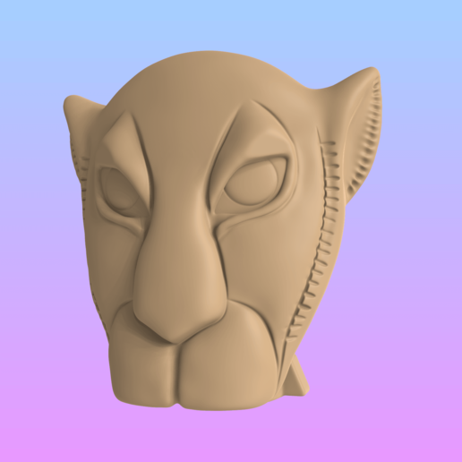 Download 3D printer designs Nala Mask Musical Lion King ・ Cults