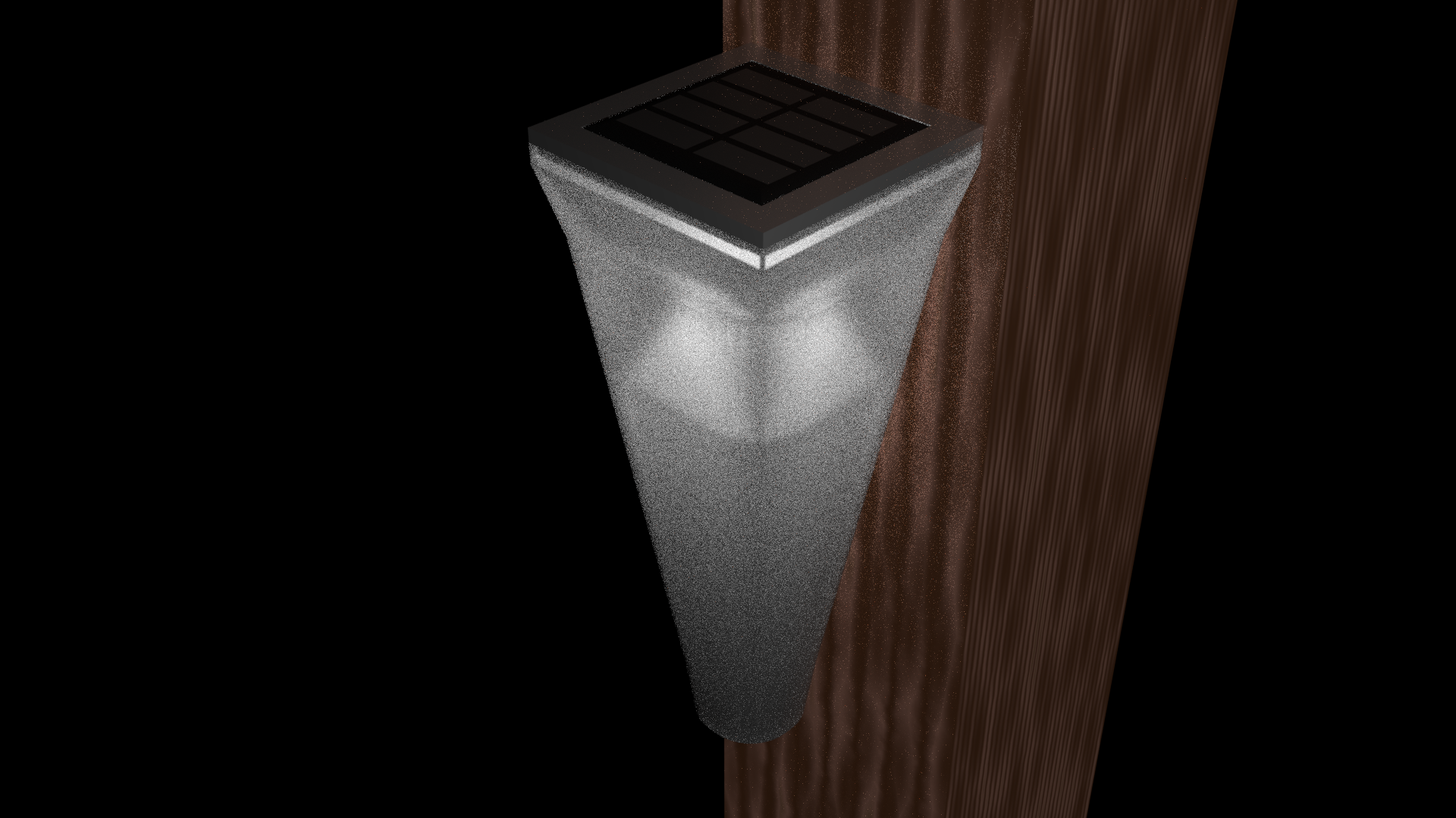 Free STL file High Power Garden Solar wall mount light 60x60mm panel ☀️ ...