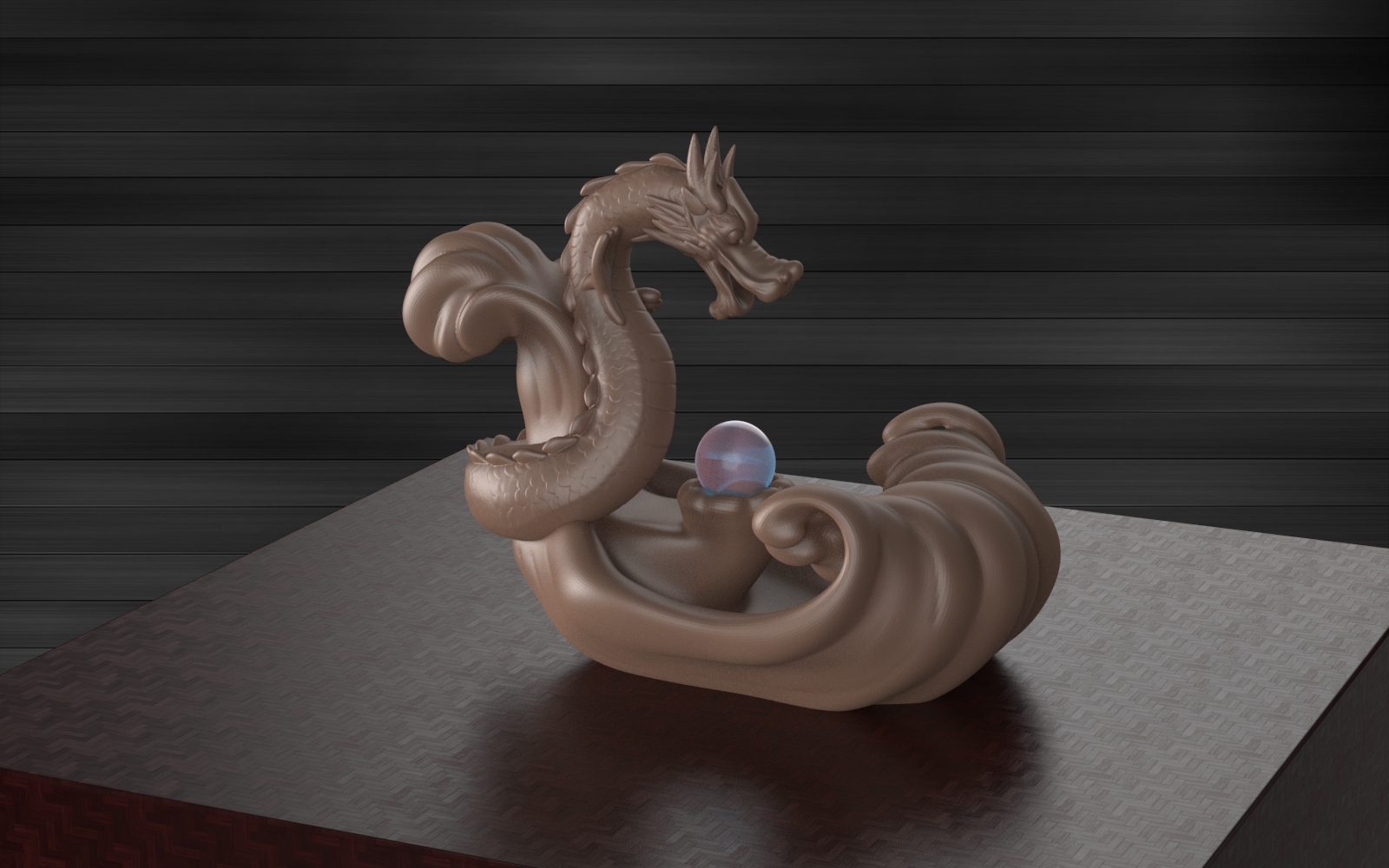 Datei STL DRACHE WASSERFALL V3・Modell für 3D-Druck zum herunterladen・Cults