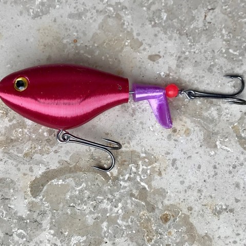 Download free STL Mini Whopper Plopper fishing lure (one piece) ・ Cults