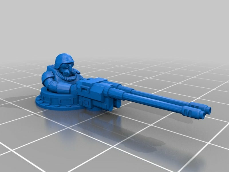 Free STL file Gaslands Turret Gunner with Twin Cannons・3D printing ...