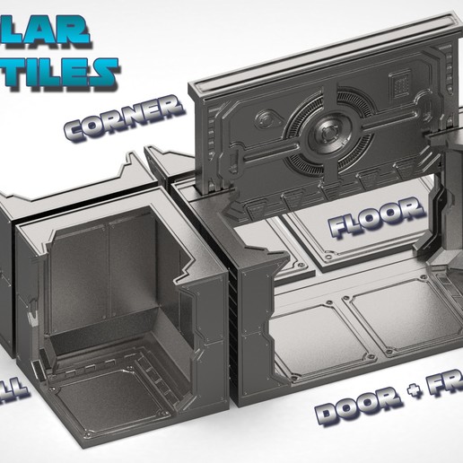 Download 3D model Modular Space Tiles (mainset for your tabletop ...
