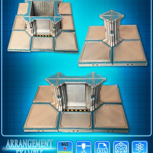 3D printer Modular Space Tiles (Additional Set 1 for your tabletop ...