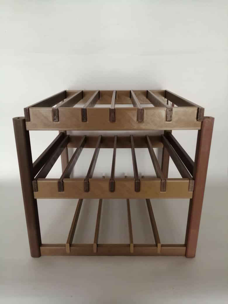 STL file Furniture 3 places, plate rack, plate rack, dish rack, locero ...