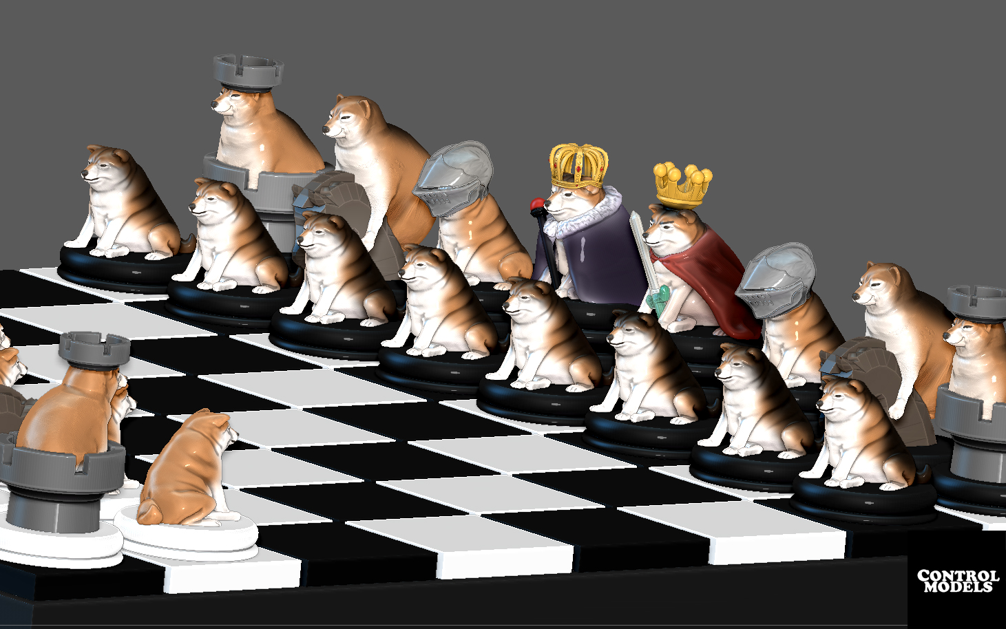 3D file CHEEMS DOGE DOGGY CHESS SET PACK 3D PRINT FILE・3D printable ...