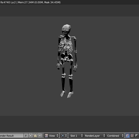Download 3D printer templates Low poly skeleton ・ Cults
