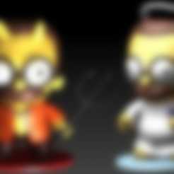 Download 3D printing templates Saint Flanders and Devil Flanders ・ Cults