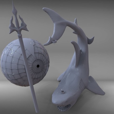 Download OBJ file shark globe • 3D print template ・ Cults