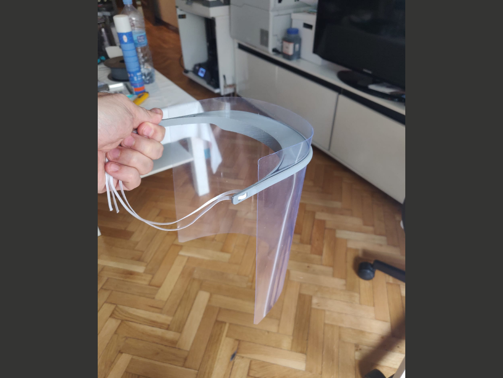 Free 3D file Easy 3D printed Face Shield With Strap Lock・3D printing ...