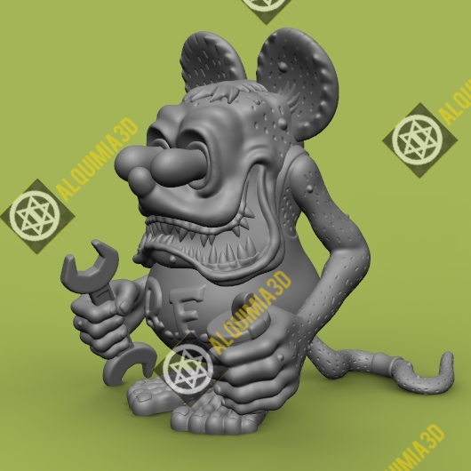 OBJ file RAT FINK・3D printable design to download・Cults