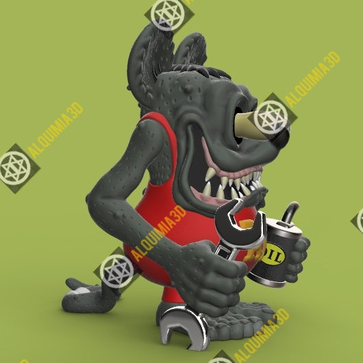 OBJ file RAT FINK 🐀・3D printable design to download・Cults