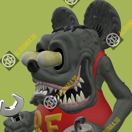OBJ file RAT FINK 🐀・3D printable design to download・Cults