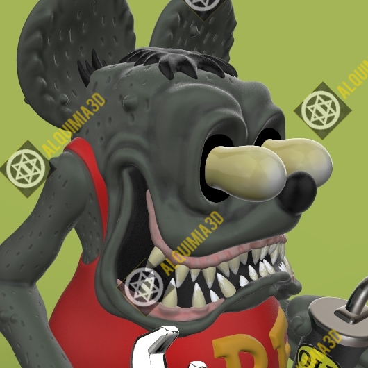OBJ file RAT FINK・3D printable design to download・Cults