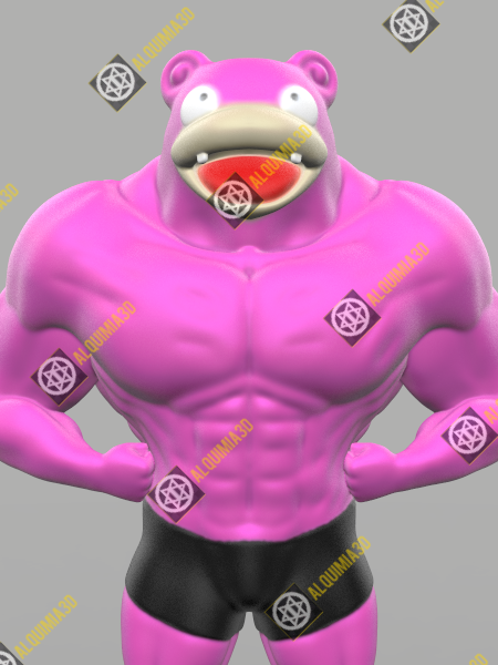 OBJ file Swole slowpoke・3D printing design to download・Cults