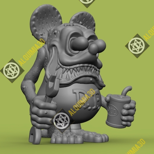 OBJ file RAT FINK 🐀・3D printable design to download・Cults