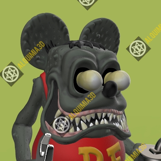 OBJ file RAT FINK・3D printable design to download・Cults