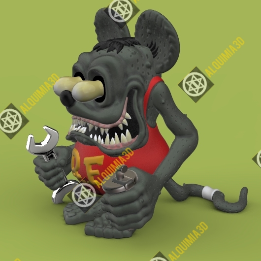 OBJ file RAT FINK 🐀・3D printable design to download・Cults