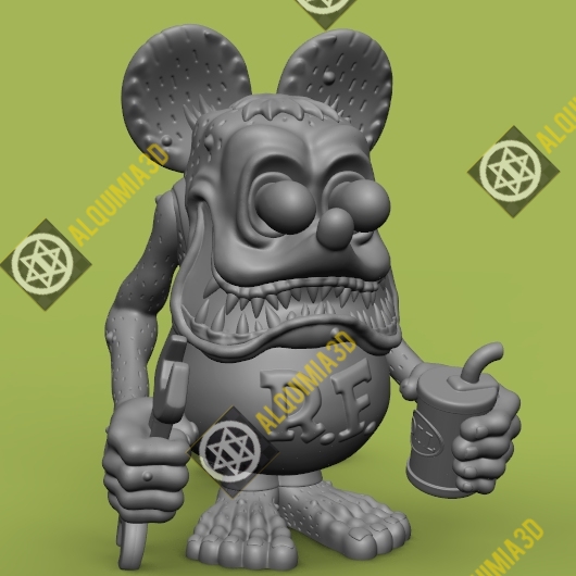 OBJ file RAT FINK・3D printable design to download・Cults