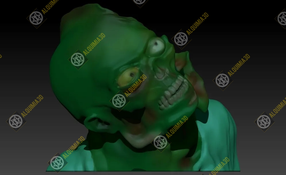 OBJ file Zombie planter・3D printing template to download・Cults