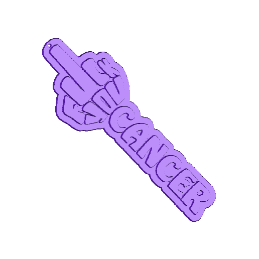 Free STL file F U cancer・3D printable design to download・Cults