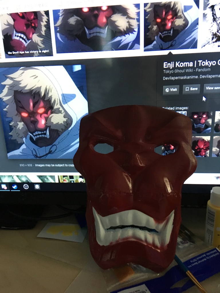 Free 3D file Devil ape mask from tokyo ghoul・3D printer model to ...