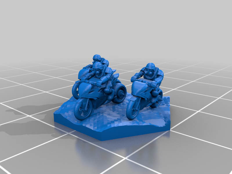 Free STL file Battletech Motorized Infantry Motorbikes 🏍️・Model to ...