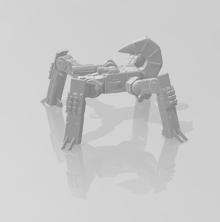 STL file Battletechnology Fire Scorpion - Quad Mech・3D printing ...