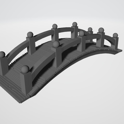 Download STL file Japanese Low Bridge • 3D printer design ・ Cults