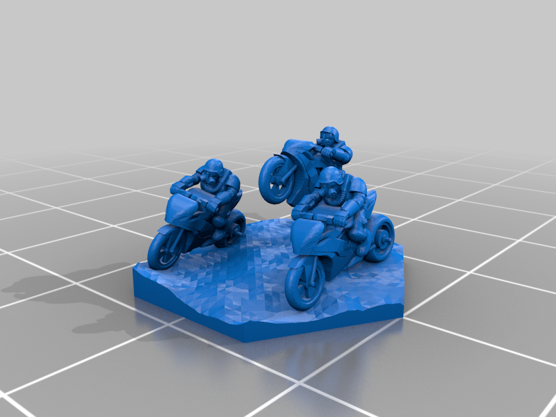 Free STL file Battletech Motorized Infantry Motorbikes 🏍️・Model to ...