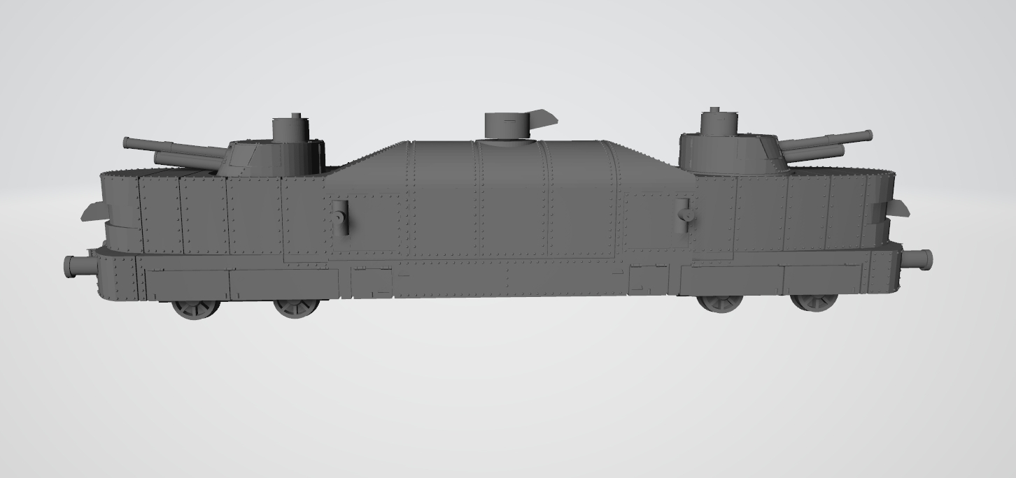 STL file 15mm or 28mm Polish Armored Train Engine and Gun Carriage 💅・3D ...