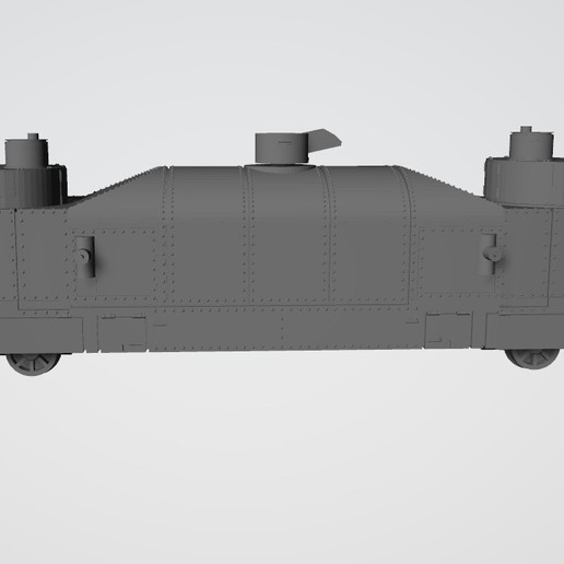 Download STL file 15mm or 28mm Polish Armored Train Engine and Gun ...