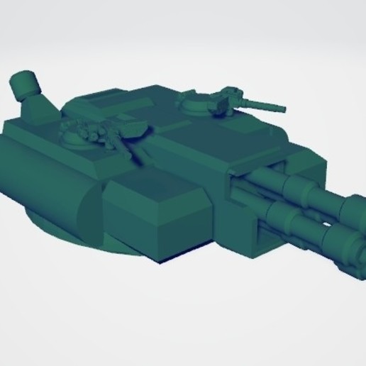 Download STL file BATTLETECHNOLOGY Demolisher Tank with 2 turrets ...