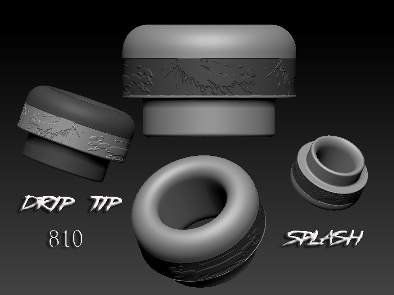 OBJ file DRIP TIP 810 "Splash"・3D print design to download・Cults