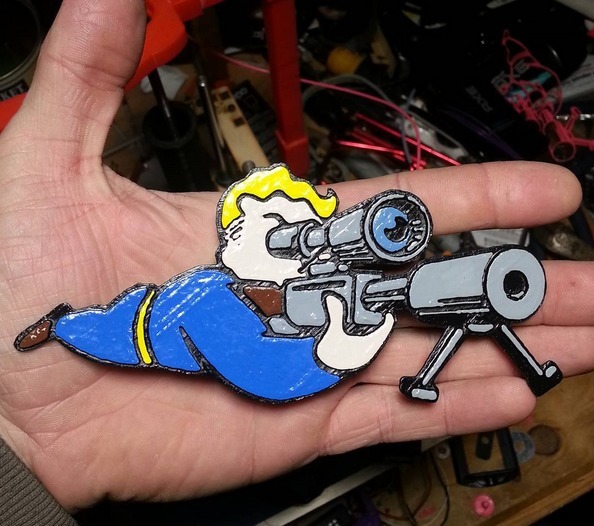 Free 3D file Fallout 4 Sniper Pin・Model to download and 3D print・Cults
