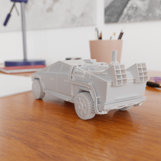 Download STL files Tesla Cybertruck Time Machine ・ Cults