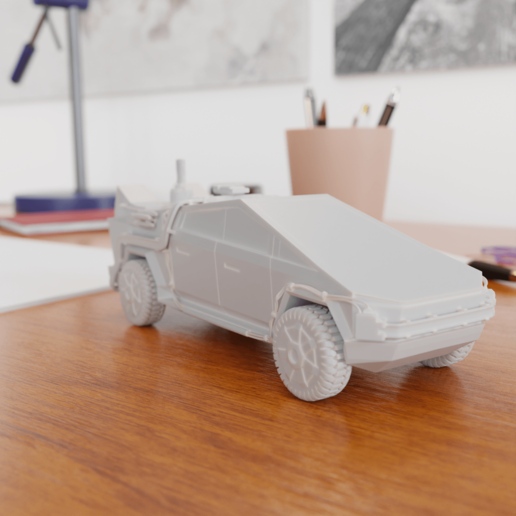 Download STL files Tesla Cybertruck Time Machine ・ Cults