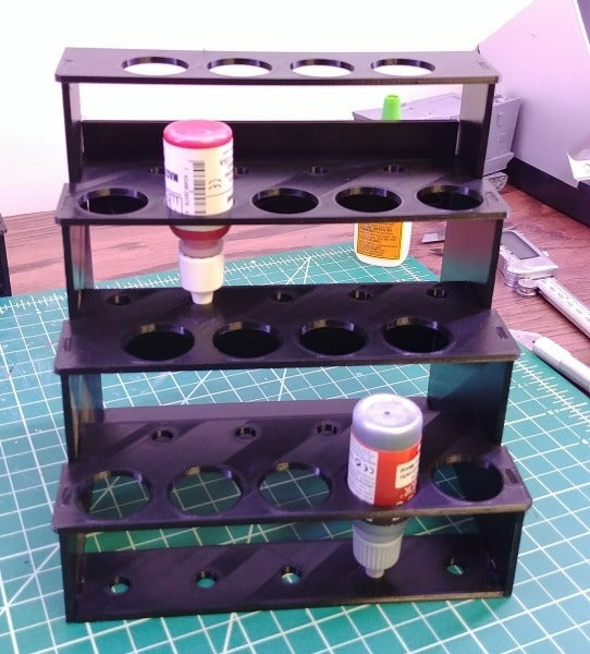 Free STL file Modular Hobby Paint Rack - Small Straight 🎨・3D printer ...