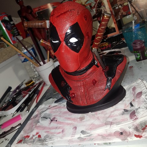 3D printable DEADPOOL BUST • made with Tevo tornado ・ Cults