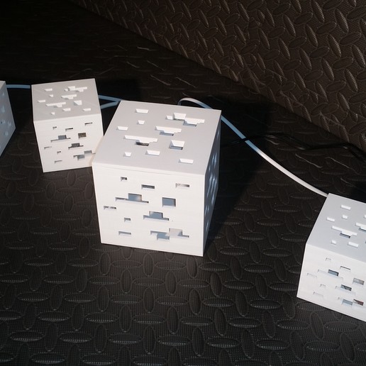 Download STL file Minecraft OreCube LedLight • 3D printable model ・ Cults