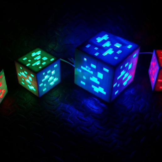 Download STL file Minecraft OreCube LedLight • 3D printable model ・ Cults