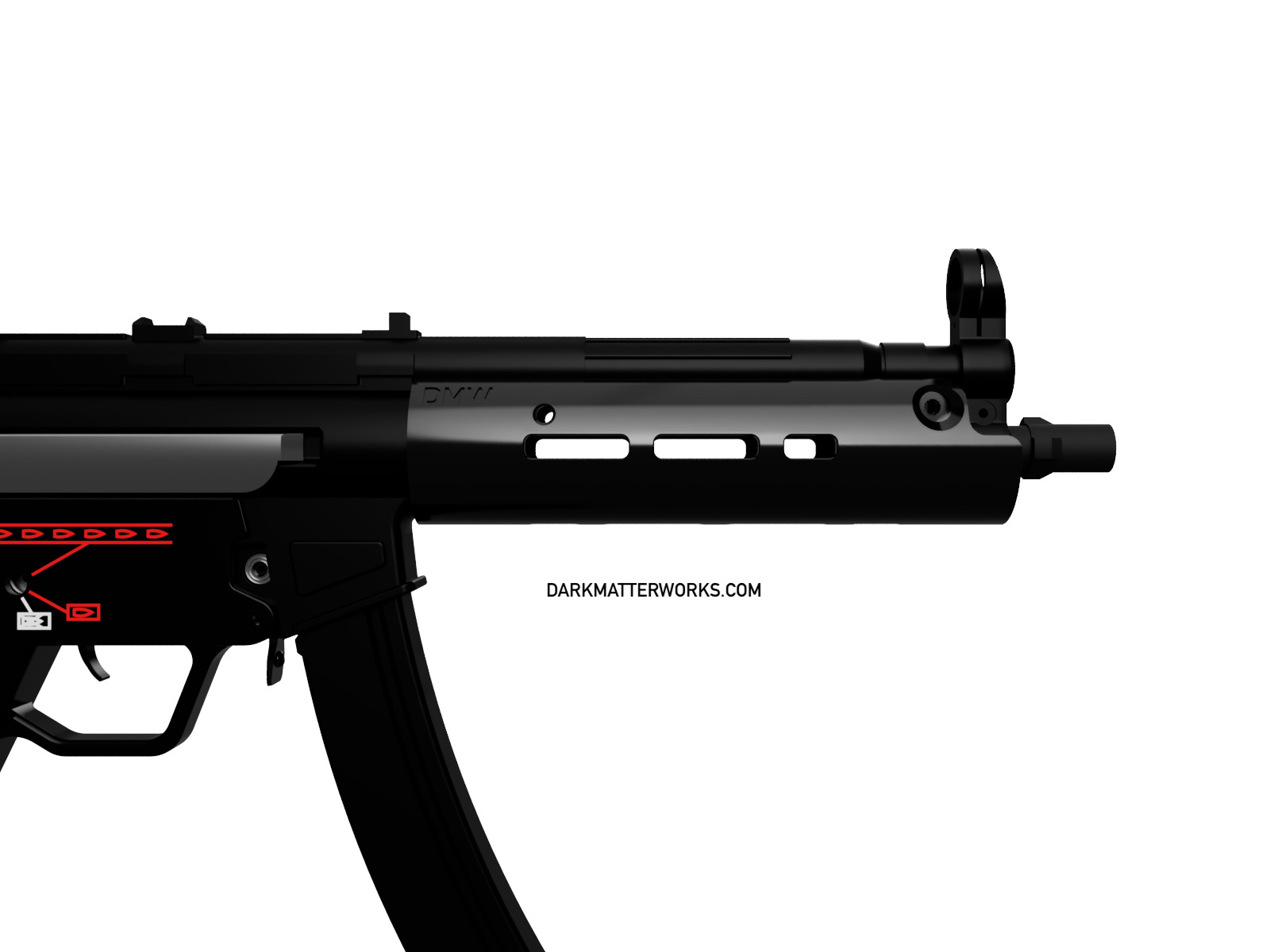 Fichier STL Protège-mains tubulaire pour MP5 airsoft SMG 🔫・Design ...