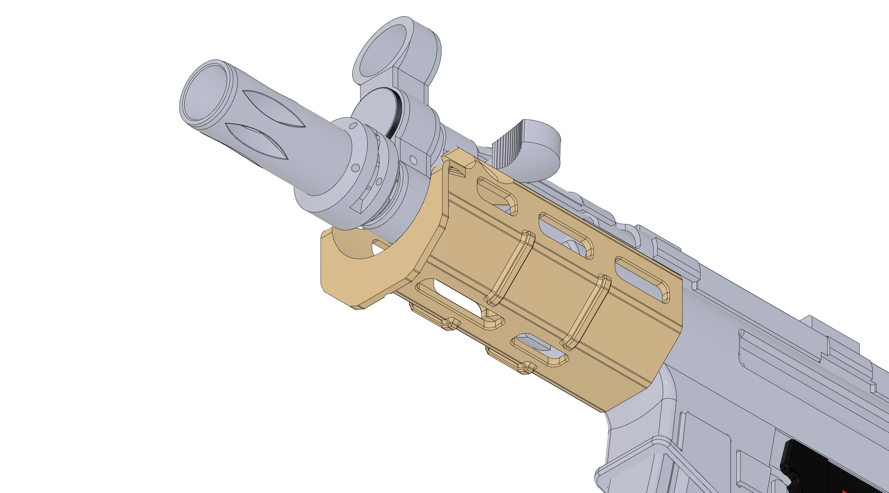 STL file MP5k HARD OCTAL HANDGUARD AIRSOFT・3D printing model to ...